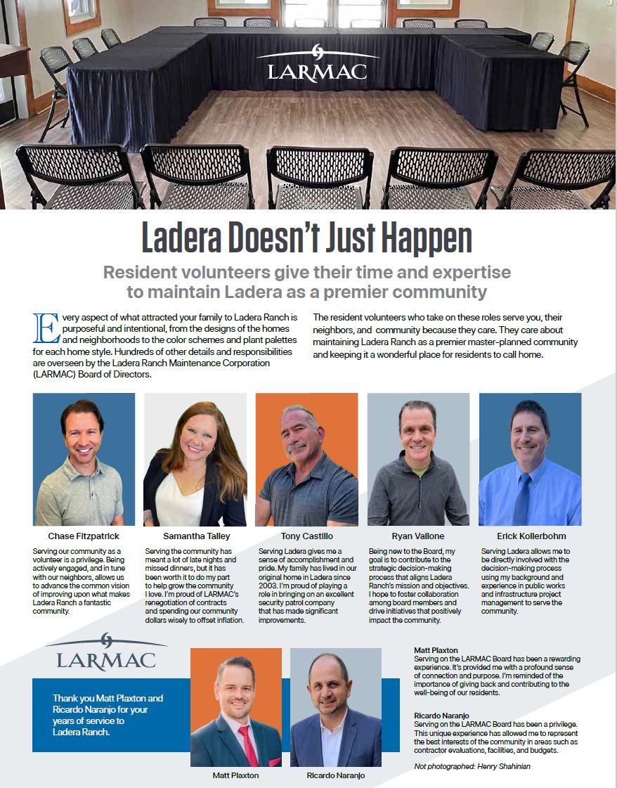 LARMAC Honors Matt Plaxton | Ladera Ranch